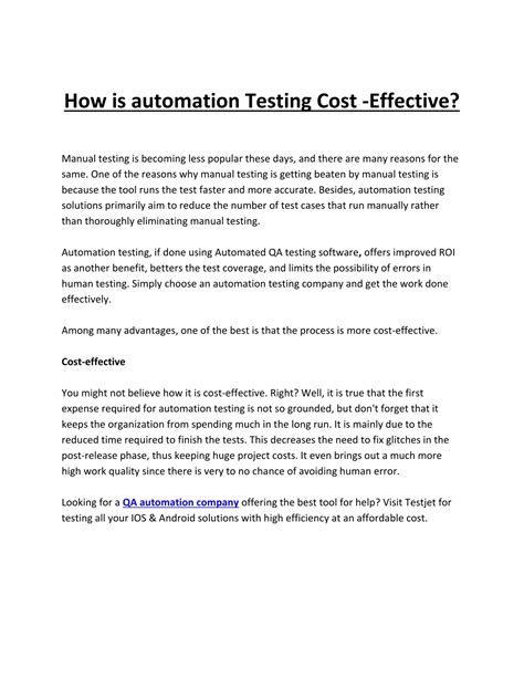 Ppt How Is Automation Testing Cost Effective Powerpoint Presentation Id11639106 Ppt How Is Automation Testing Cost Effective Powerpoint Presentation Id11639106