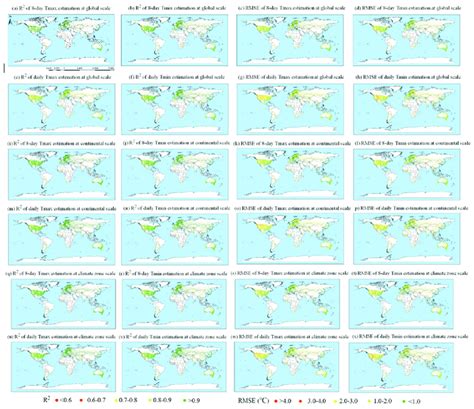 Spatial Patterns Of The 8 Day And Daily Tmax And Tmin Estimation Model