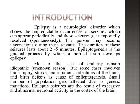 Epilepsy Pathophysiology Bpharm 2nd Sempptx