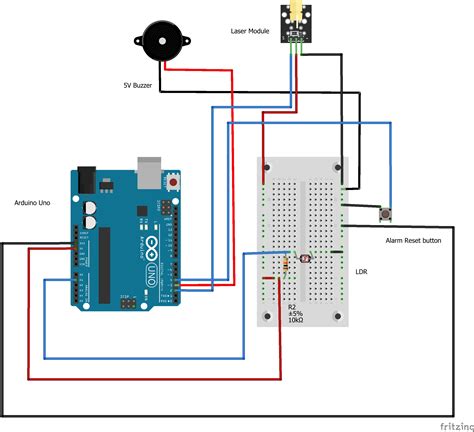 Laser Light Security System Using Arduino With Alarm