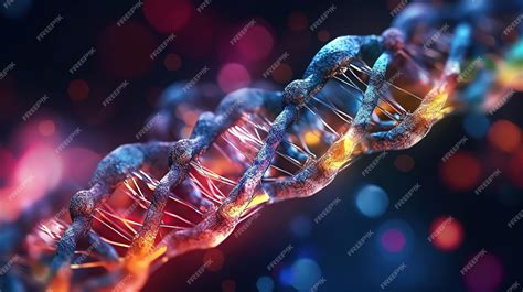 Premium Ai Image Representation Of Human Dna Chain