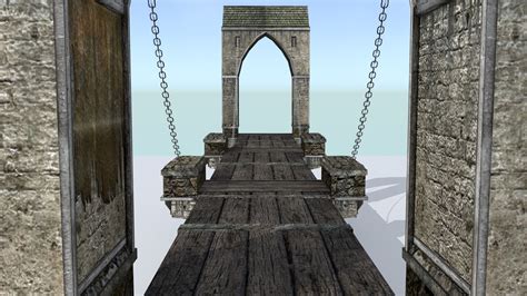 Drawbridge Medieval City Bridge Fbx