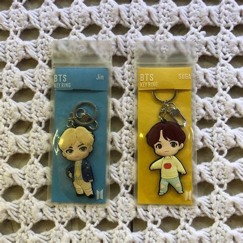 House Of Bts Mini Bts Keyring Jin And Suga On Carousell