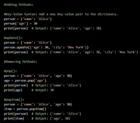 Dharvik Soni On Linkedin 🔍 Python Dictionary Methods 📌 Adding Methods