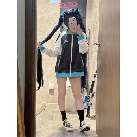 Blue Archive cos Kuromi Serika Anime áo khoác bóng chày quần áo cosplay Shopee Việt Nam