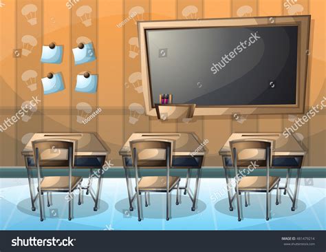 Cartoon Vector Illustration Interior Classroom Separated Stock Vector Royalty Free 481479214