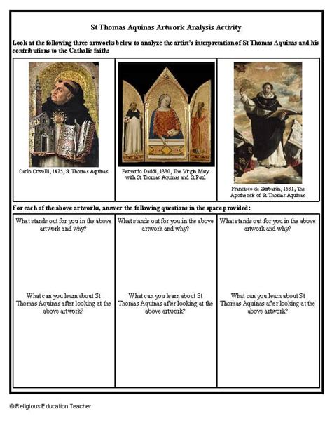 The Life Of St Thomas Aquinas And Feast Day Activities Tpt