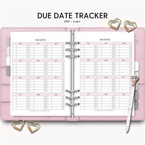 Due Date Tracker Etsy