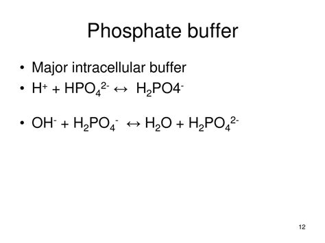 Phosphate Buffer System Equation Phosphate Buffer System Equation