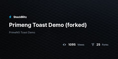 Primeng Toast Demo Forked Stackblitz