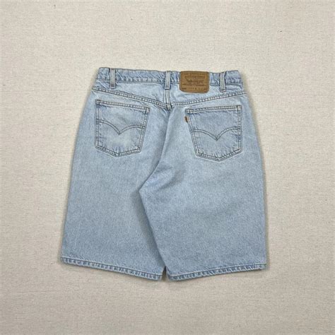 Vintage 90s Levis Jorts Levis 550 Orange Tab Light Depop