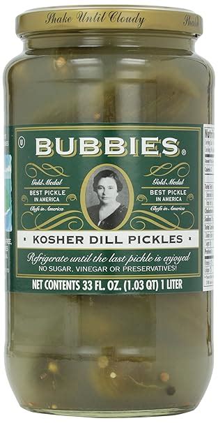 Bubbies Pickles Kosher Dills 33 Oz Grocery And Gourmet Food