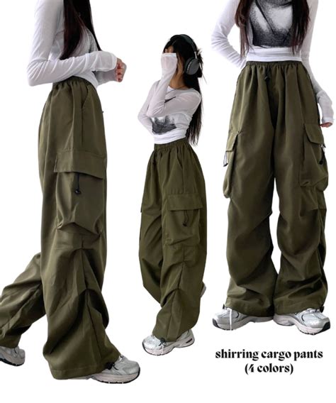 무드라벨 투웨이 파라슈트 스포티 카고 루즈핏 와이드 조거 카고 팬츠