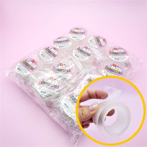 키즈타임 문구 완구 팬시 도매몰 1000 실리콘 테이프 24개입 1박스 폭 3cm 길이 1m 만들기 놀이 큐브 테이프