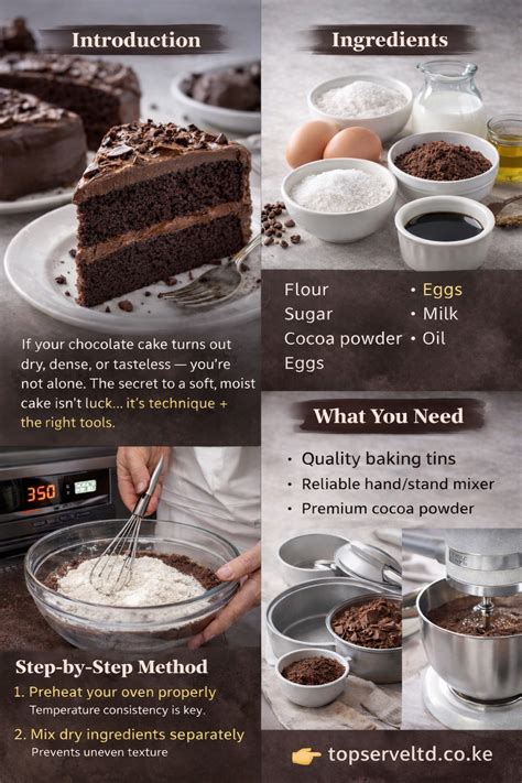 How To Bake A Soft Moist Chocolate Cake Beginner Guide Topserve