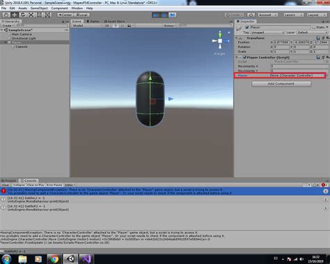 Missingcomponentexception There Is No Charactercontroller Attached