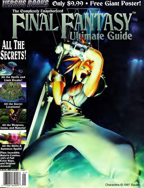 Final Fantasy 7 Versus Books Ultimate Guide US RARE HIGH QUALITY