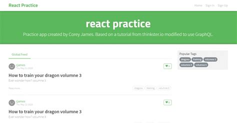 react practice with graphql corey james blog