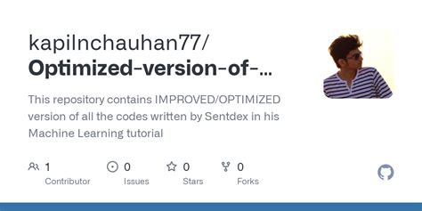 Github Kapilnchauhan Optimized Version Of The Codes Used To Teach Machine Learning This