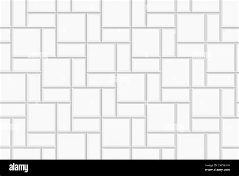 White Brickweave Tile Layout Pavement Mosaic Texture Stone Or Ceramic Brick Wall Background