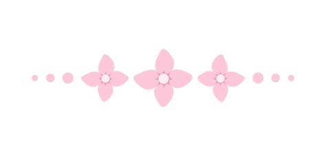 Cute Floral Divider Border Line Illustration 20434467 Vector Art At