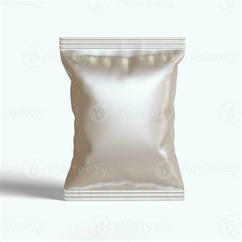 Pouch Packaging Realistic Render With A Metalic Texture Matte Or