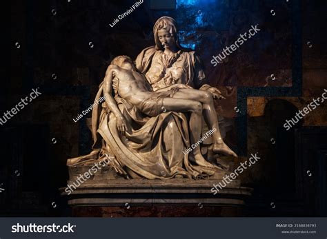 Vatican Cityromeitaly 05072021 Michelangelos Pieta Sculpture Stock