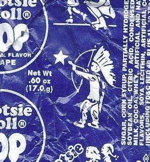 Tootsie Pop Indian Wrapper 1998 Tootsie Roll Pops Chief Shooting Star