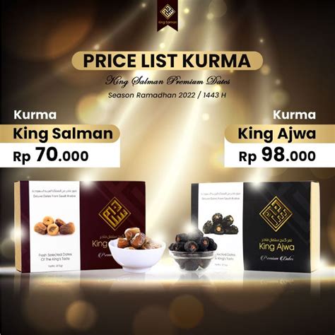 Jual Kurma Premium Sukari King Salman King Ajwa Kurma Nabi Shopee Indonesia