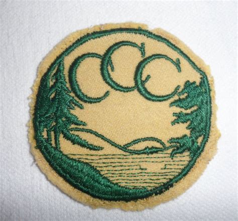 Vintage Ccc Civilian Conservation Corps Wool Patch Free Shipping