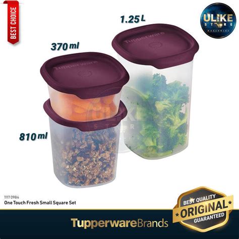 🔥 Tupperware One Touch Fresh Small Square Set Food Storage Food