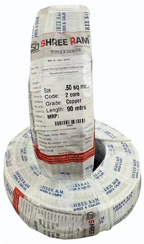 050 Sqmm 2 Core Shree Ram Multi Round Copper Wire At ₹ 1000roll New