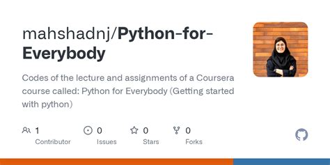 Github Mahshadnjpython For Everybody Codes Of The Lecture And