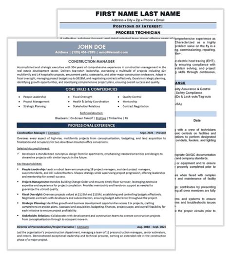 Trades Resume Writing Services Resume Target