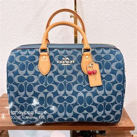 Nwt Coach Rowan Large Satchel Bag In Signature Denim Cy699 Ebay