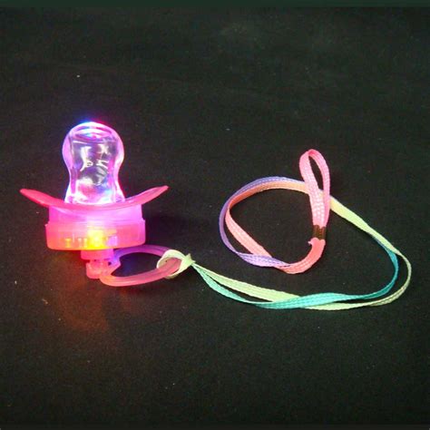 Flashing Panda Product Updates Led Flashing Pacifier Binkie Raver Pendant Necklace