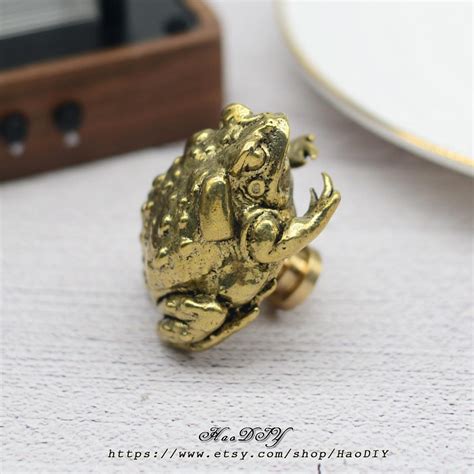 Bronze Toad Solid Brass Knob Cabinet Pulls Drawer Knob Dresser Pull