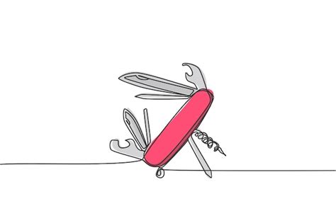 Premium Vector Single Continuous Line Drawing Multi Purpose Pocket