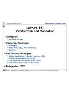 Lecture Verification And Validation Lecture Verification And Validation Pdf PDF PRO