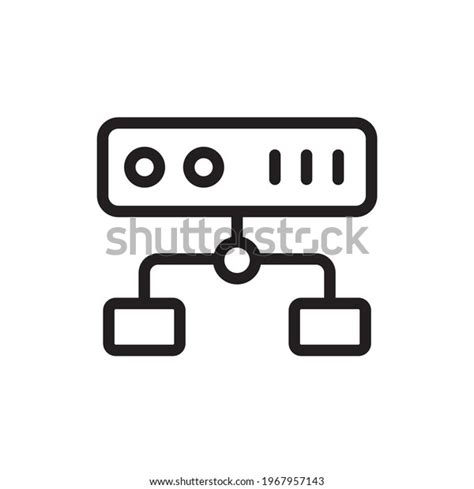 Network Server Vector Outline Icon Data Stock Vector Royalty Free 1967957143 Shutterstock