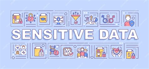 Premium Vector Sensitive Data Word Concepts Purple Banner
