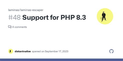Support For Php 83 · Issue 48 · Laminaslaminas Escaper · Github