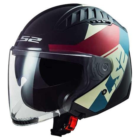Ls2 Copter Ii Rise Matt Black Red Blue Jet Helmet Motorcycle Soul