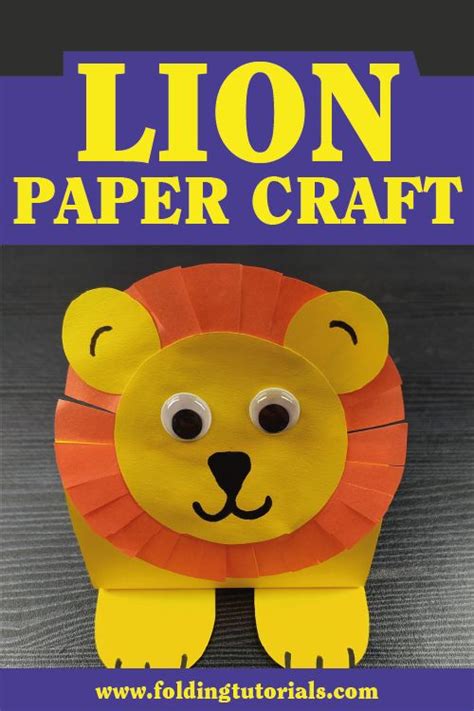 Diy Lion Paper Craft Tutorial How To Make Lion Make A Lion Craft