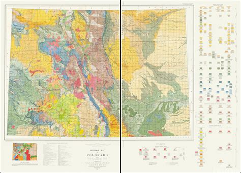Geological Map Of Colorado Showing Rock Formations Fault Lines Mineral