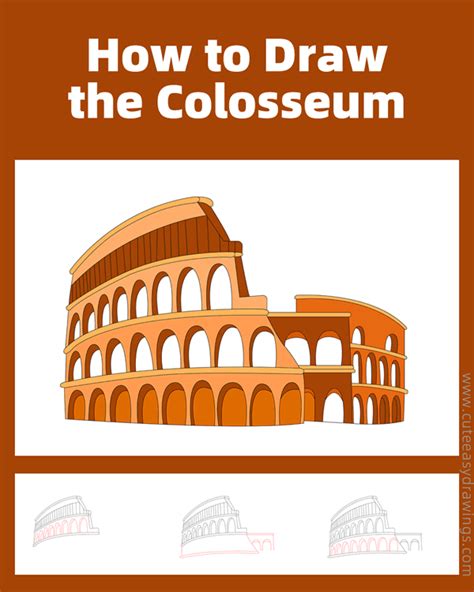 How To Draw The Colosseum Step By Step