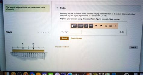 Solved The Beam Is Subjected To Two Concentrated Loads Figure 1