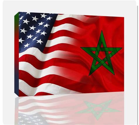 Moroccan Flag Moorish Descendant Flag Morocco Canvas Art Poster