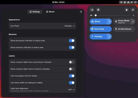 Statistig Gnome Shell Extensions