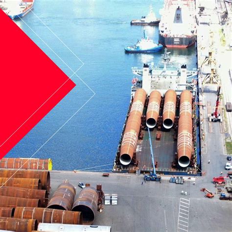 Monopiles Loadout Eewspc Calvados France Offshorewind Eew Group